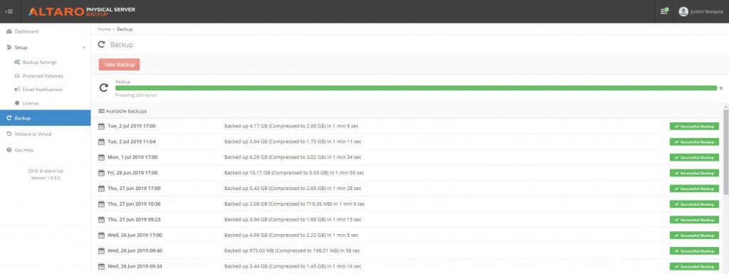 SOLUTIONS POUR LES ENTREPRISES ET ORGANISATIONS ALTARO: Sauvegarde du serveur Windows - Connect ...